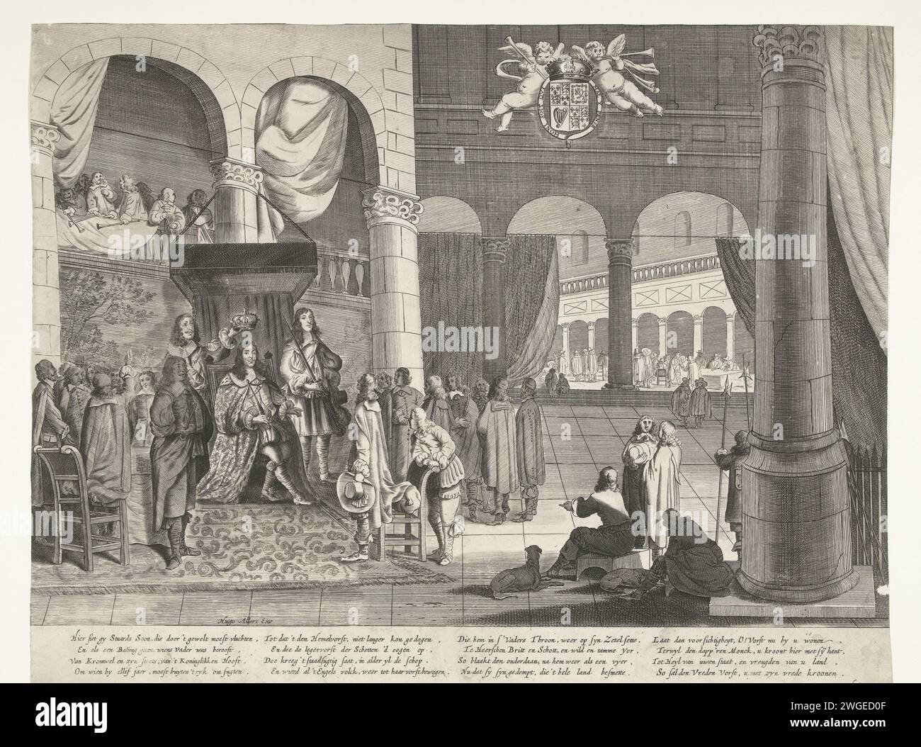 Charles II by Admiraal Monck crowned King of England, 1661, 1660 print ...