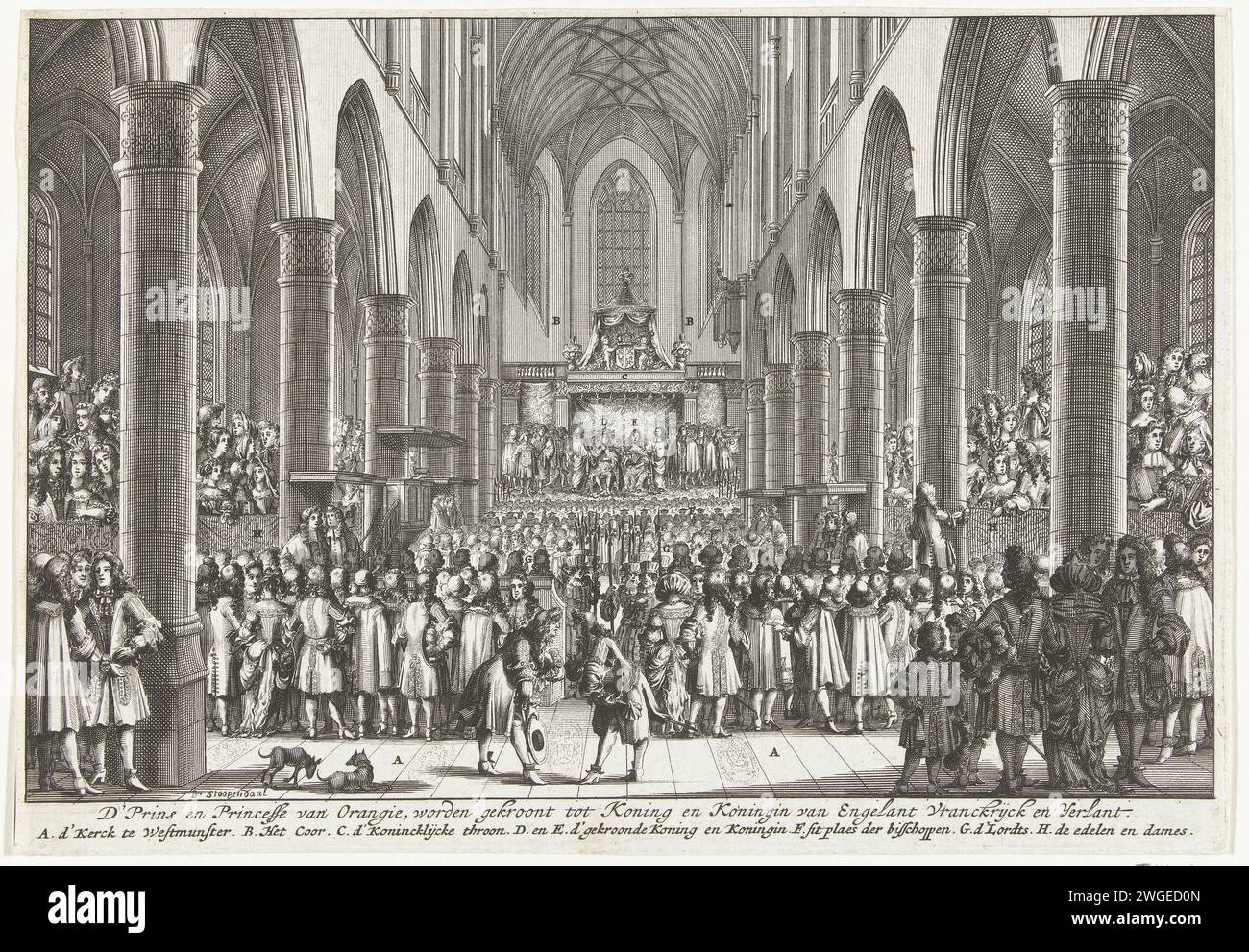 The coronation of the prince and princess as king and queen of England ...