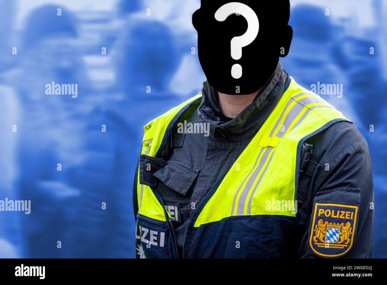 4 February 2024: Symbolic image of police staff shortage, police ...