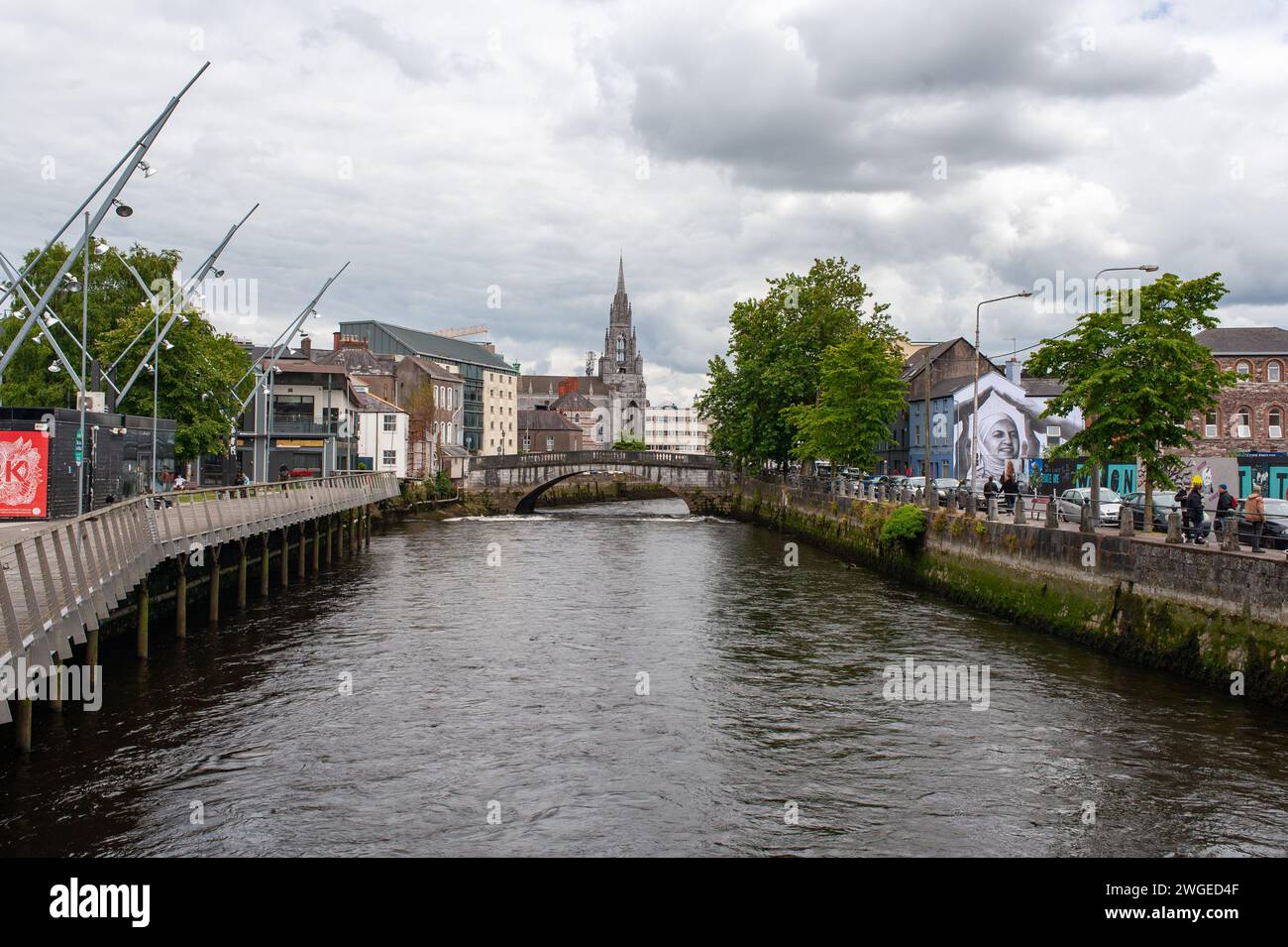 River Lee and it's bridges in Cork. Ireland Stock Photo - Alamy
