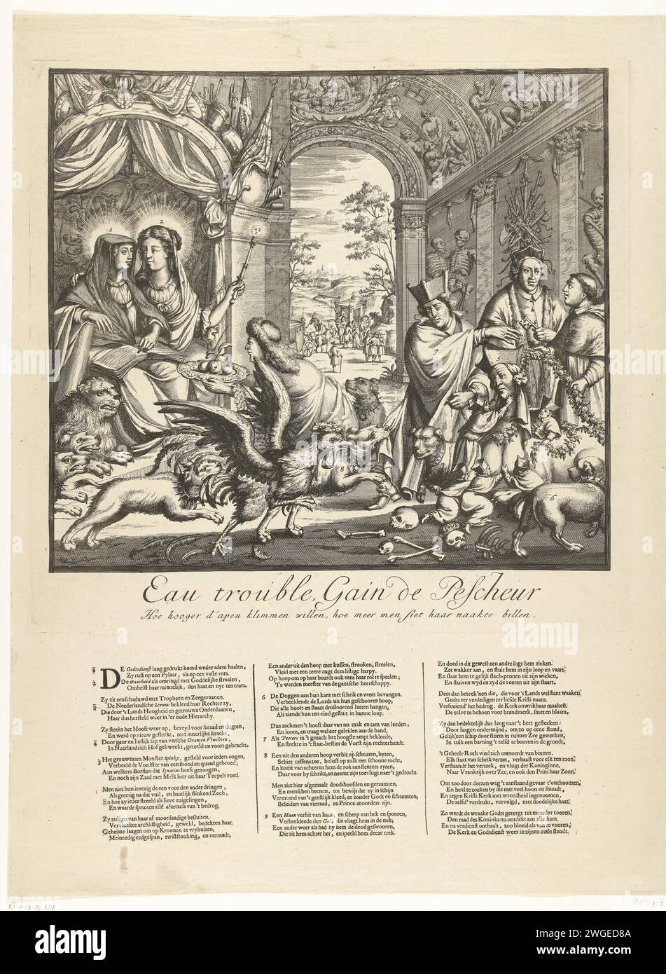 Cartoon on Father Peters and the Jesuits, 1689, 1688 - 1689 print ...