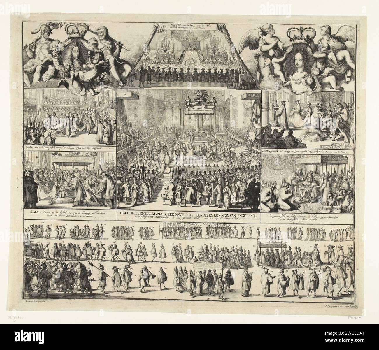 The Coronation of Willem and Maria as King and Queen of England, 1689 ...