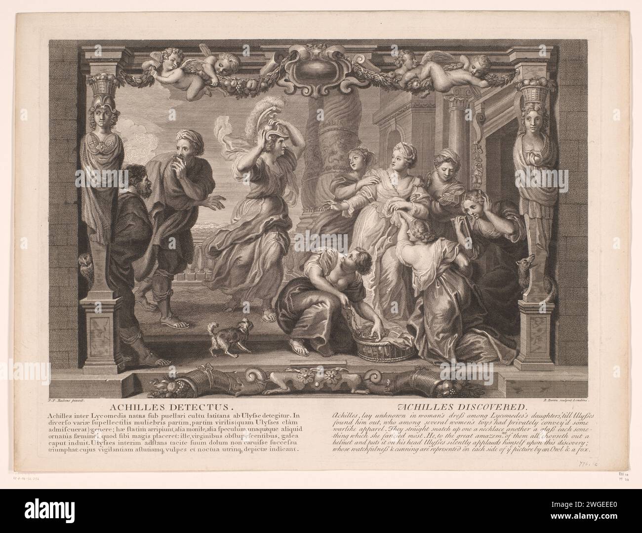 Achilles is discovered, Bernard Baron, After Peter Paul Rubens, 1724 ...