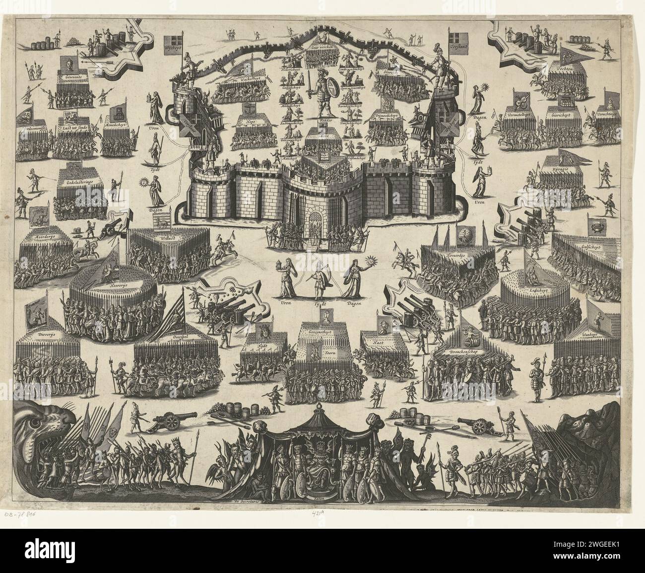 The arena of the Christian Ridder, 1630 - 1650 print The arena of the ...