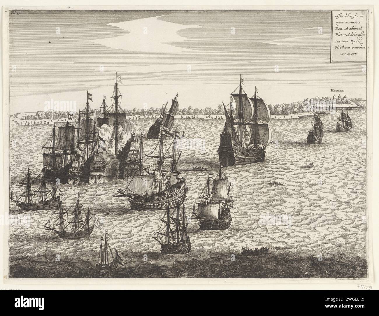 Conquest of two Spanish admirals ships through the fleet of the WIC ...