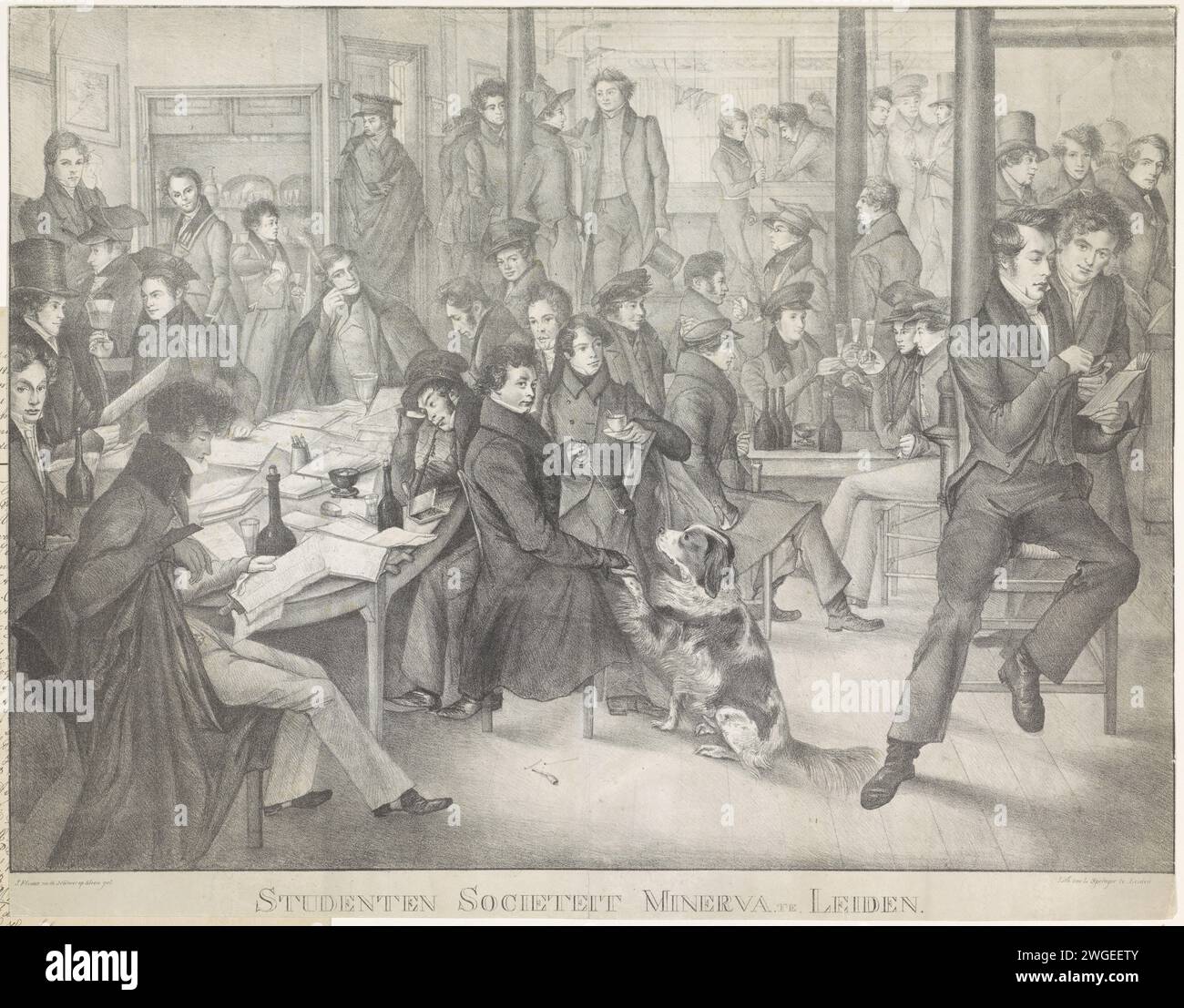 Student Society Minerva in Leiden, 1829-1830, Leendert Springer (I ...