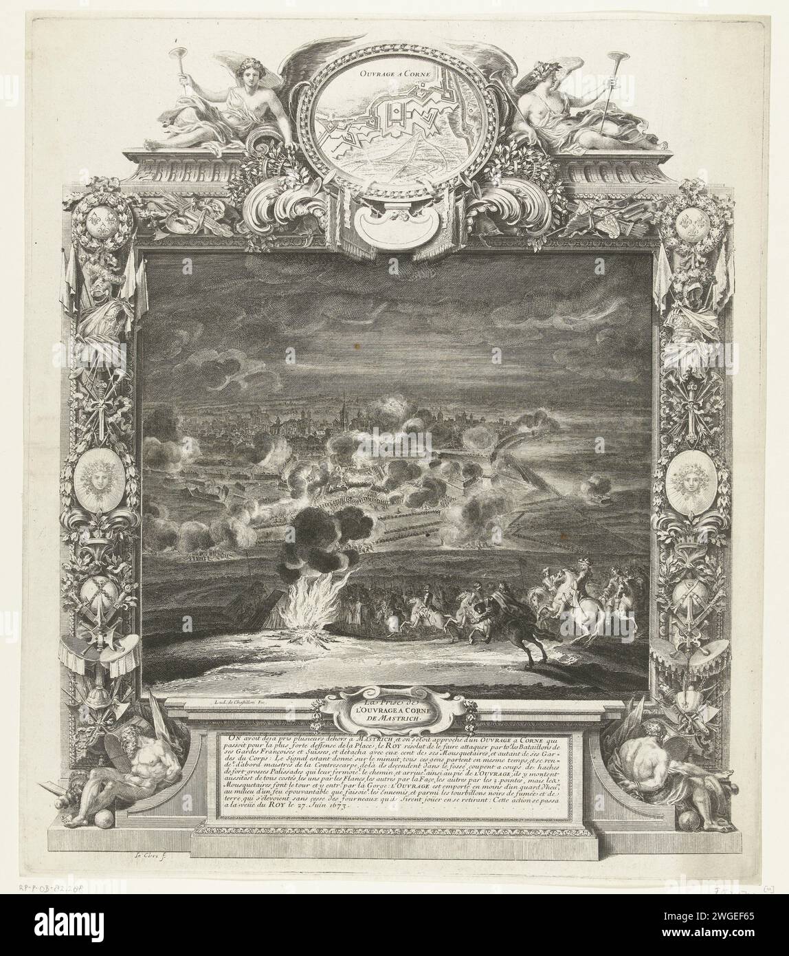 Conquest of a stronghold of Maastricht by the French on June 30, 1673 ...
