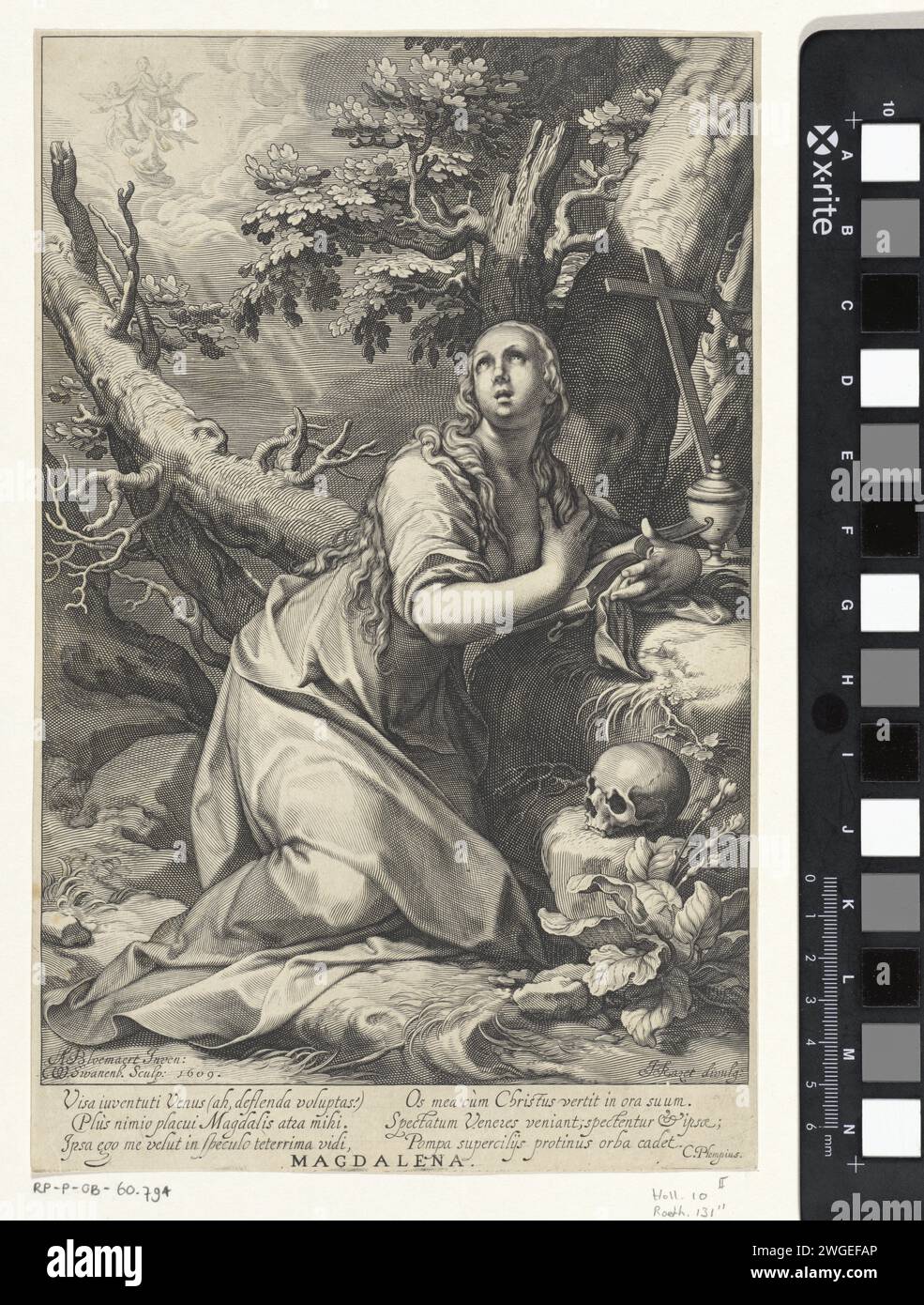 Fine H. Maria Magdalena, Willem Isaacsz. van Swanenburg, after Abraham Bloemaert, 1609 print ...