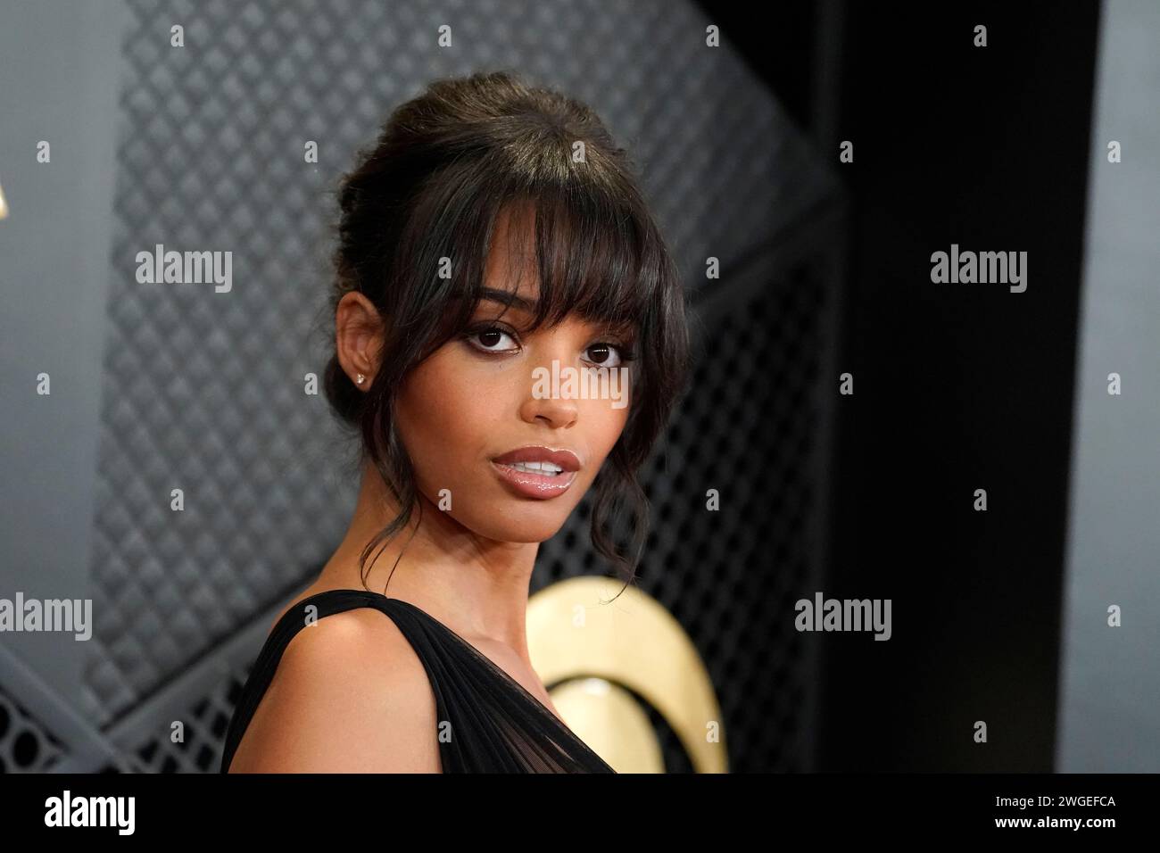 Ella Balinska arrives at the 66th annual Grammy Awards on Sunday, Feb ...