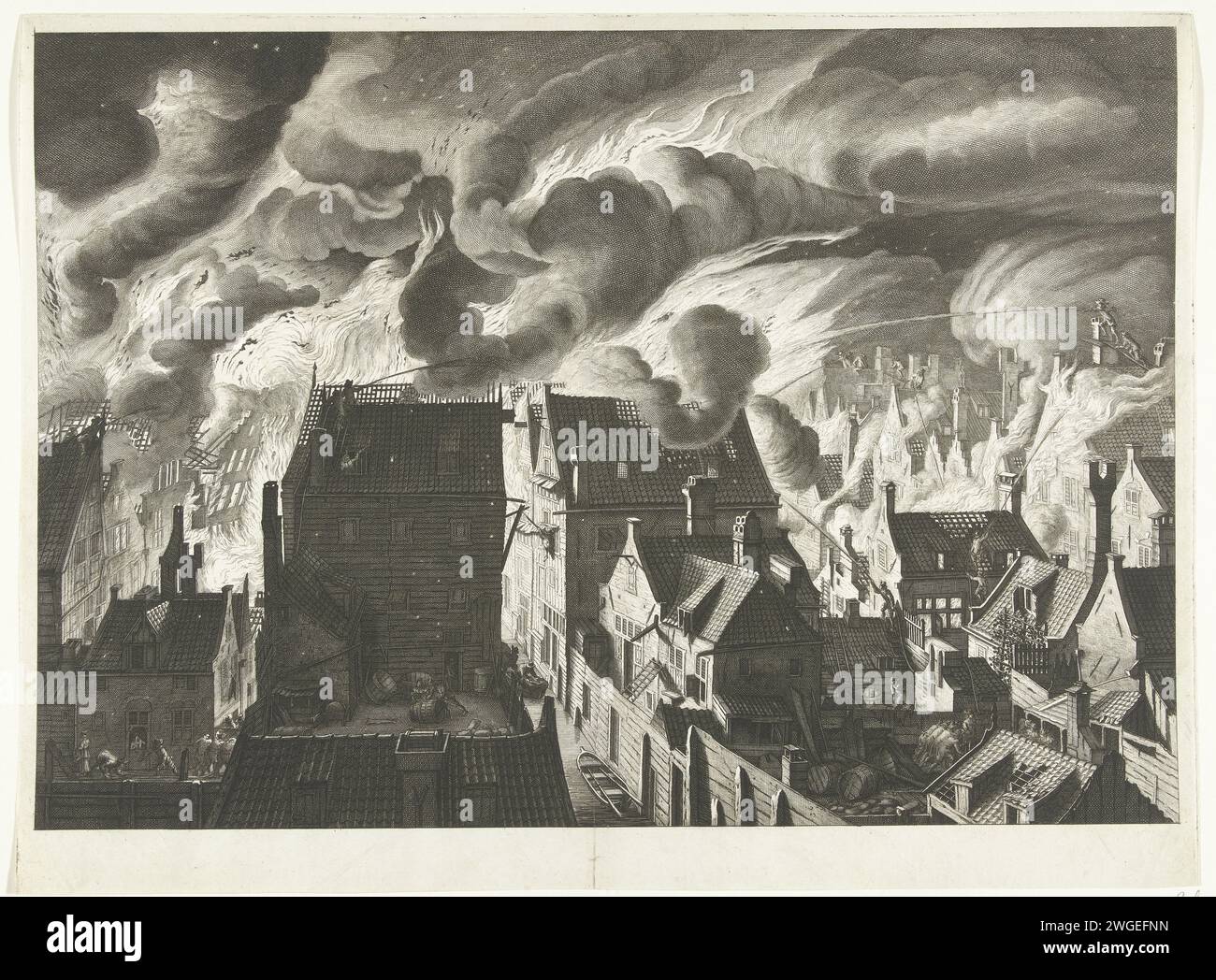 Extinguishing the heavy fire on the Elandsgracht, 1679, in or before ...