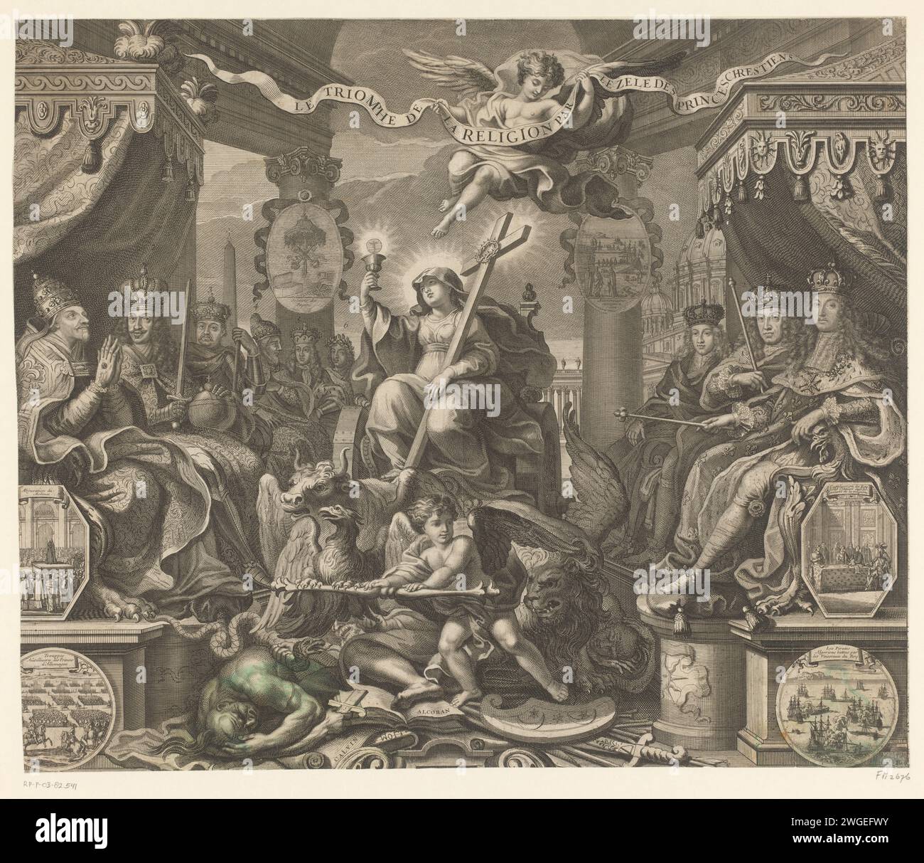 Triumph of the Catholic princes, ca. 1685, 1685 print Triumph of the ...