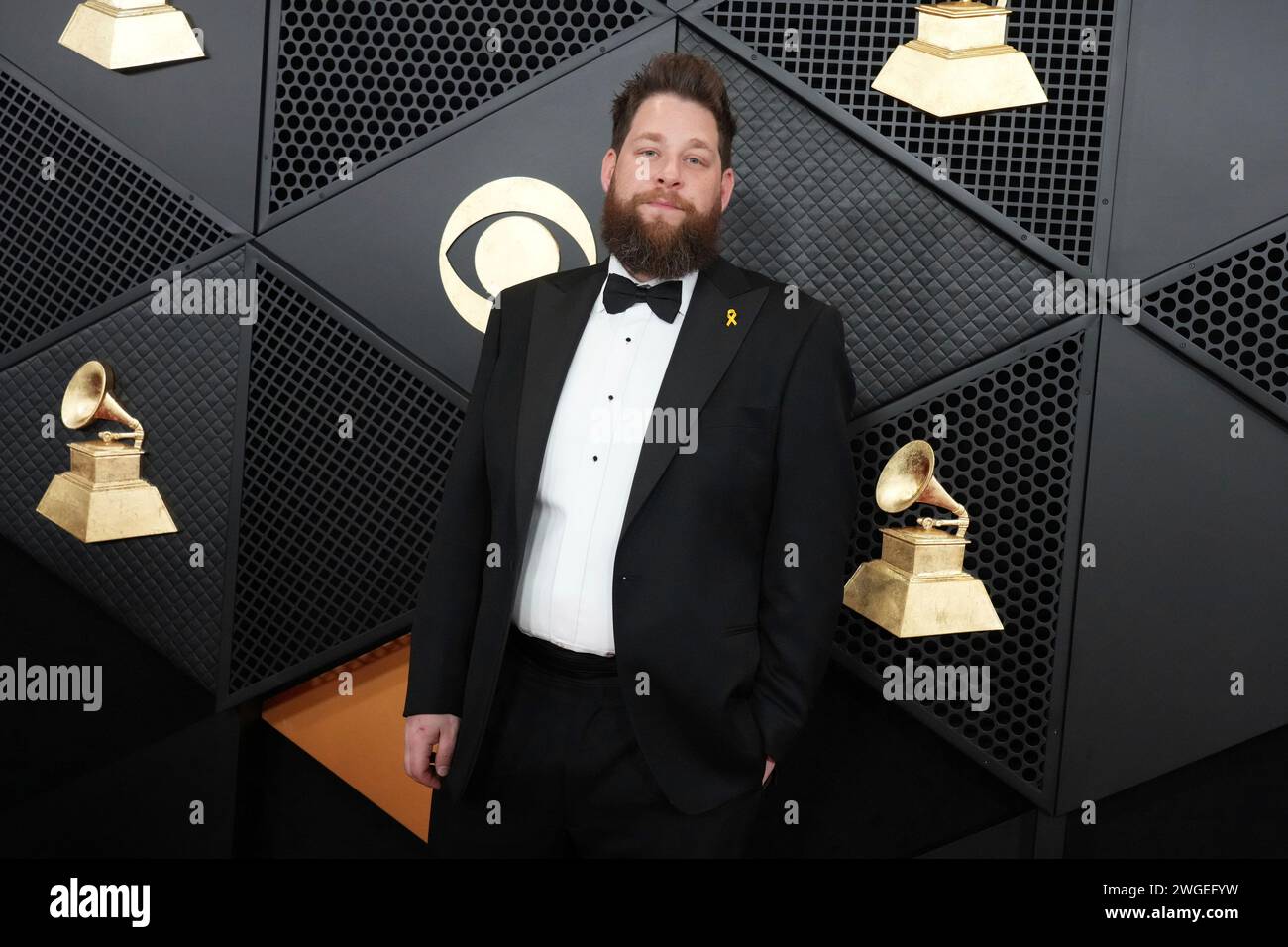 Joe Pearlman arrives at the 66th annual Grammy Awards on Sunday, Feb. 4 ...