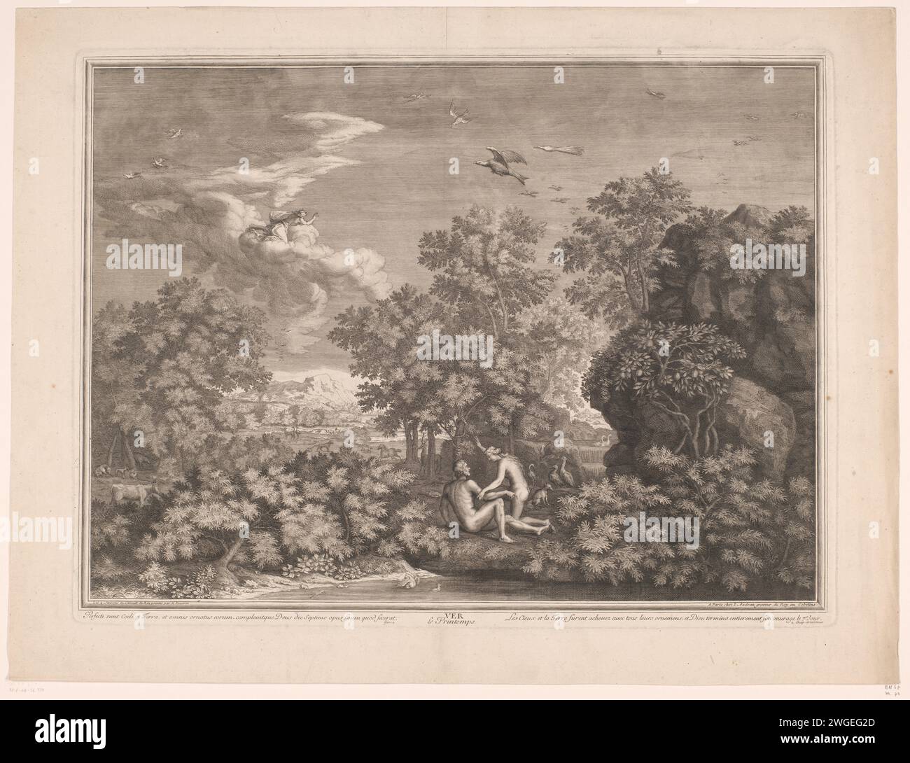 Allegorical representation of spring, Jean Audran (attributed to ...