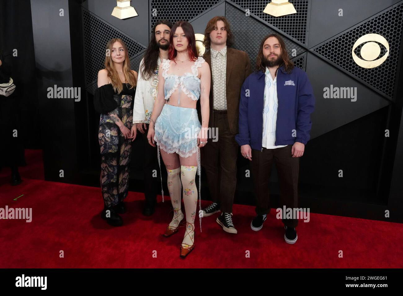 Wet Leg arrive at the 66th annual Grammy Awards on Sunday, Feb. 4, 2024 ...