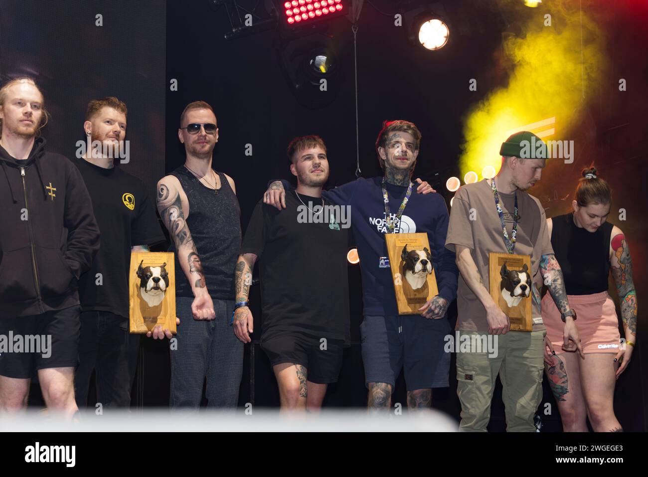 Paris, France. 2nd Feb, 2024. Tattoo artists, Troy Slack winner (2nd ...