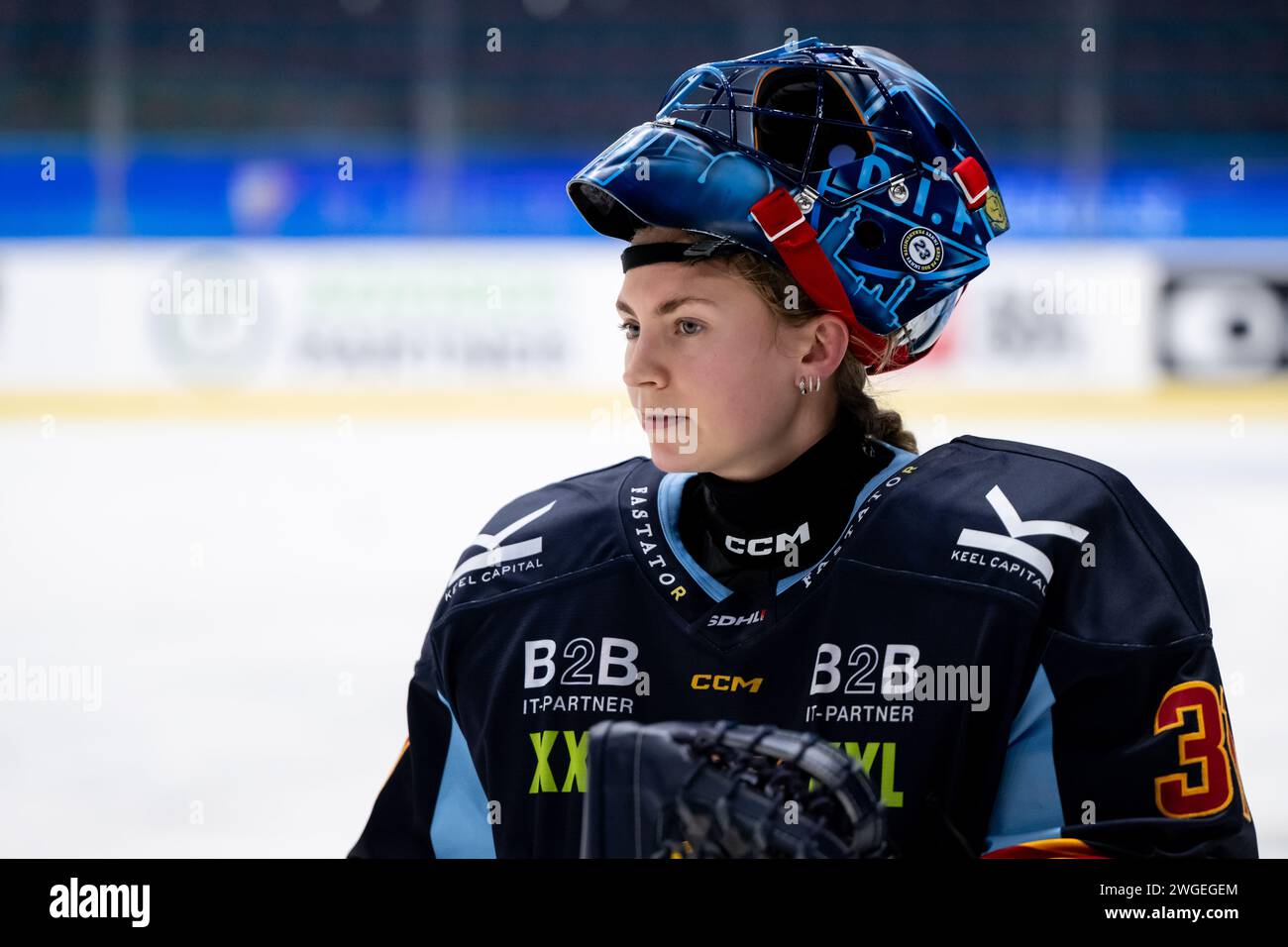 Stockholm, Stockholm, Sweden. 4th Feb, 2024. Djurgarden goalkeeper Ida ...