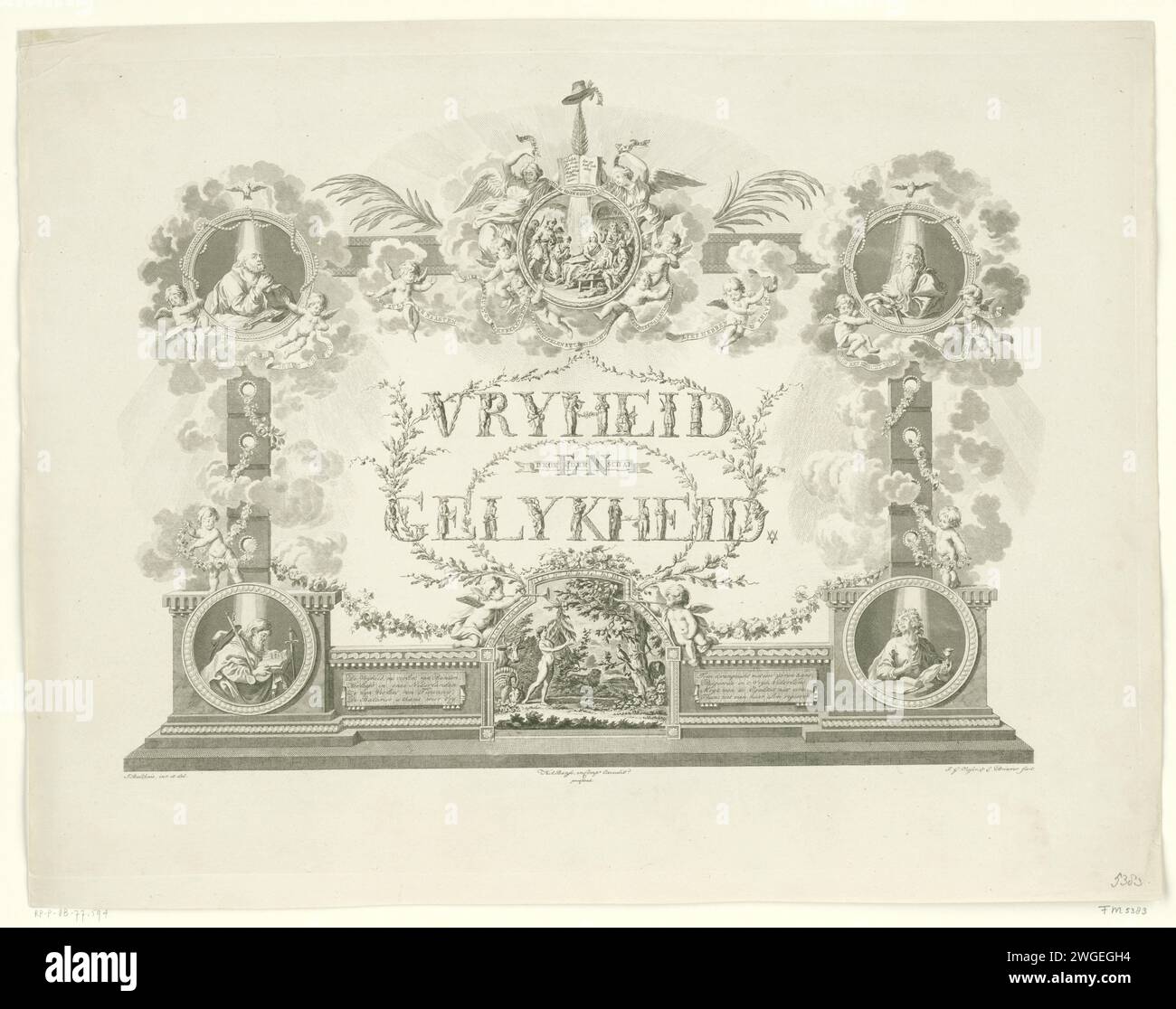 Christian allegory on freedom and equality, 1795, 1795 print Christian ...