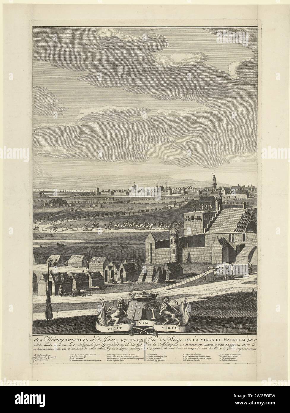 Siege of Haarlem, 1572-1573 (center magazine), 1742 - 1779 print Siege ...