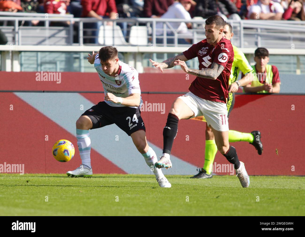 Turin, Italy. 04th Feb, 2024. Raul Bellanova of Torino seen during the ...