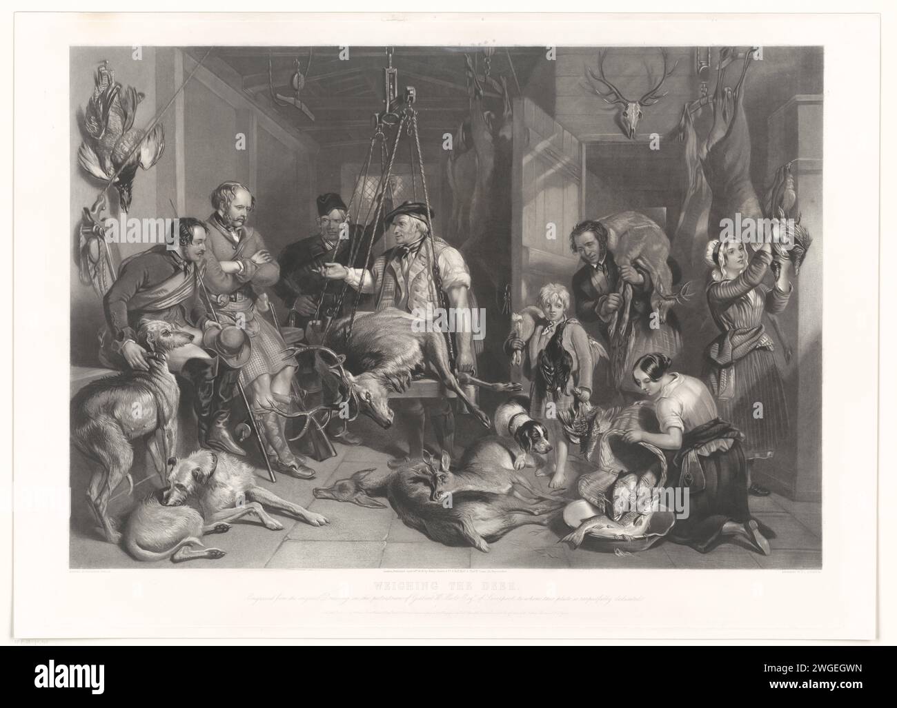 Weighing the Deer.", Thomas Lewis Atkinson, after John Frederick Tayler ...