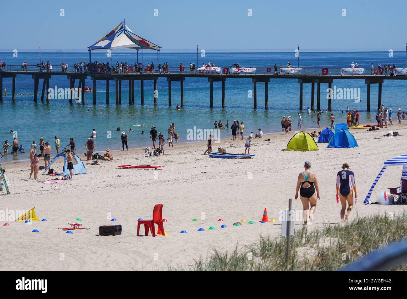 Brighton Jetty Adelaide South Australia Stock Photo - Alamy