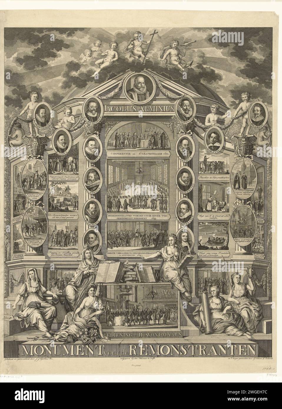 Monument for the Remonstrants, ca. 1800, 1790 - 1836 print The history ...