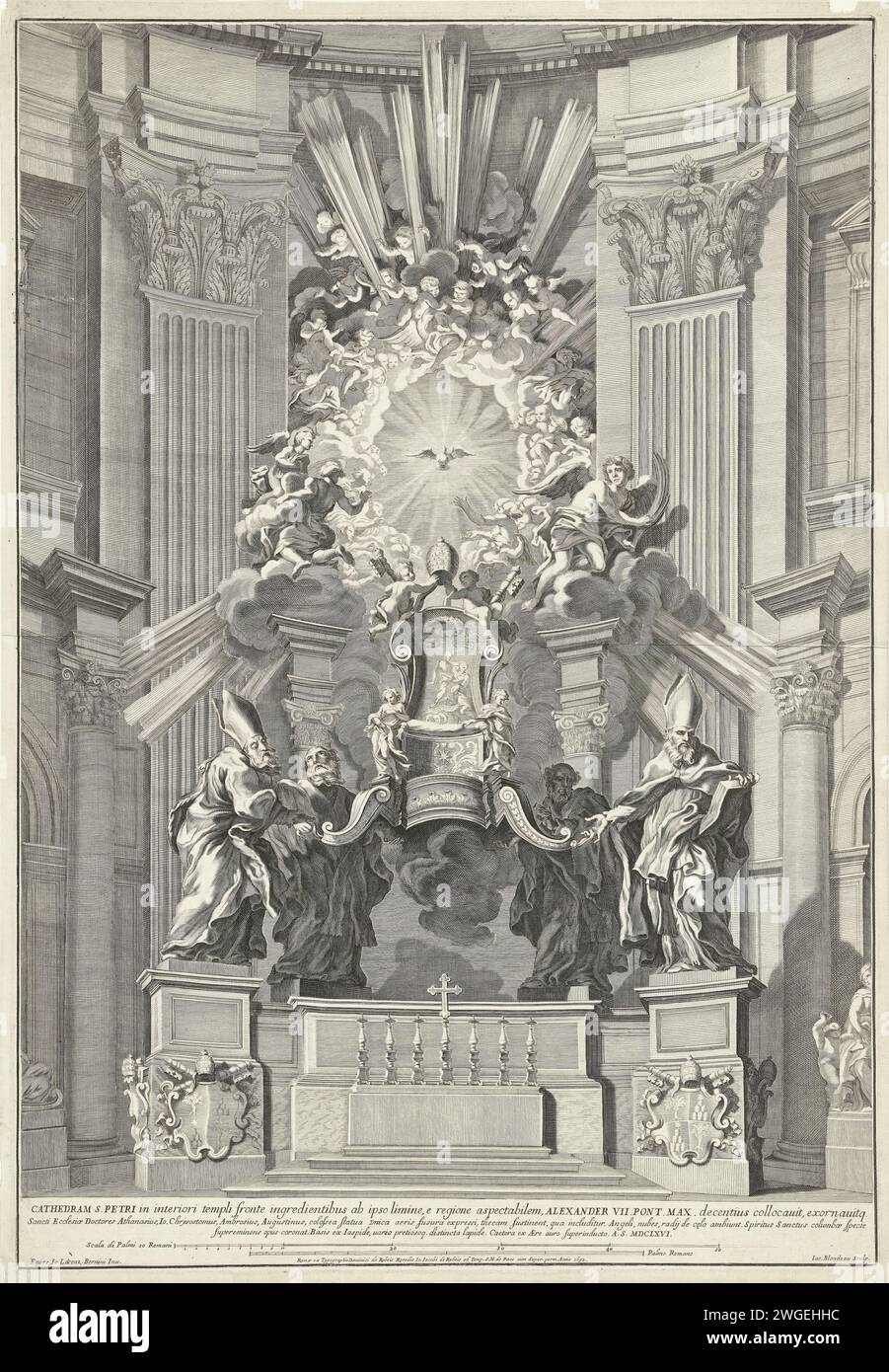 Holy chair of Petrus in the Saint Pieter, Jacques Blondeau, after ...