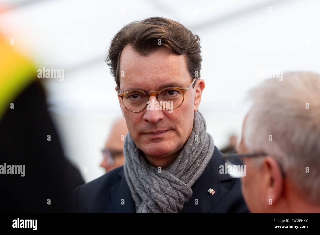 NRW Ministerpräsident Hendrik WÜST CDU mit Thomas GANZ Autobahn GmbH im ...