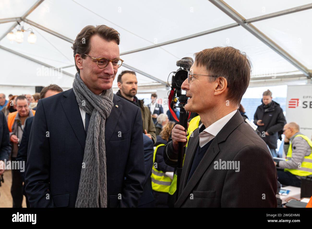 NRW Ministerpräsident Hendrik WÜST CDU mit Bundesminister für ...