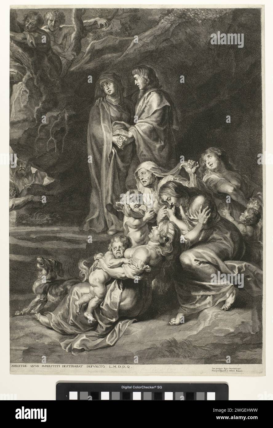 Cross -facing, right part, Hans Witdoeck, after Peter Paul Rubens, 1638 ...