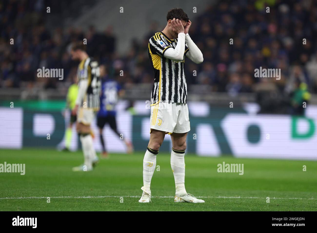 Dusan Vlahovic Of Juventus Fc Looks Dejected During The Serie A Match