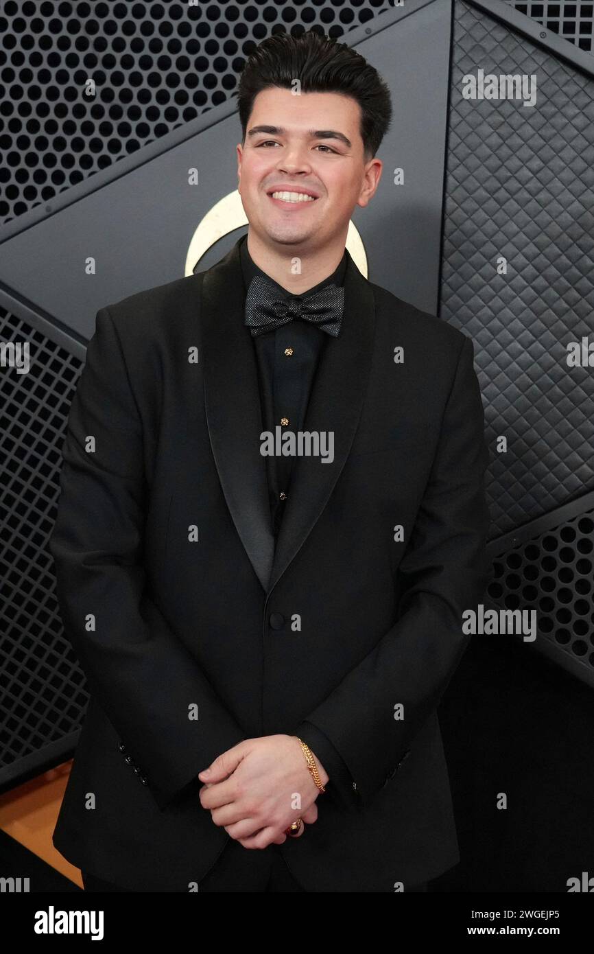 Christopher Moretti arrives at the 66th annual Grammy Awards on Sunday ...