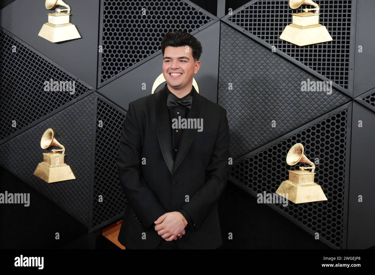 Christopher Moretti arrives at the 66th annual Grammy Awards on Sunday ...