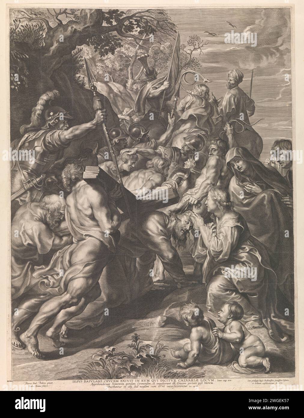Crossing, Paulus Pontius, After Peter Paul Rubens, 1632 print Christ ...