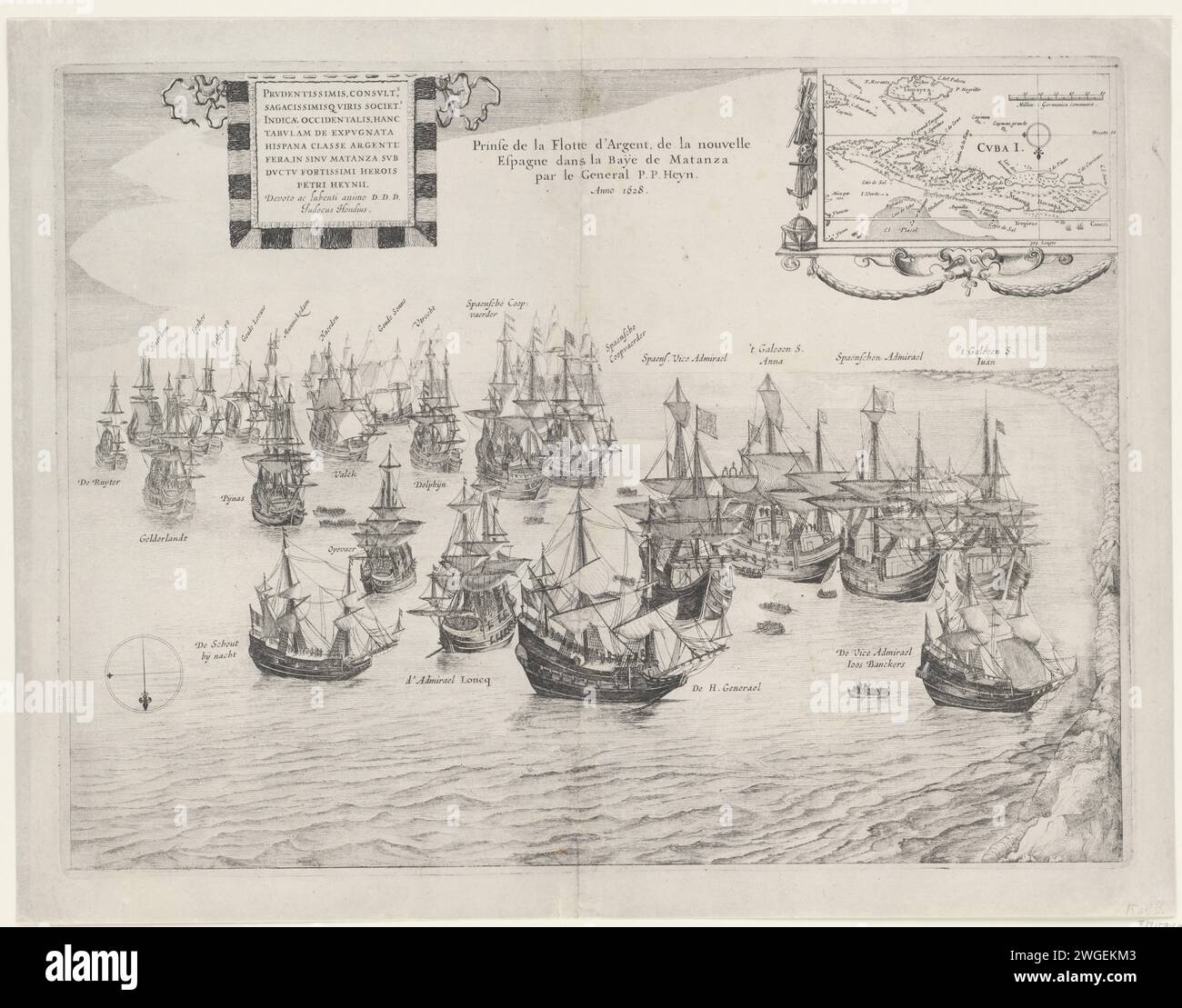 Conquest of the silver fleet in the bay of Matanzas by Admiraal Piet ...