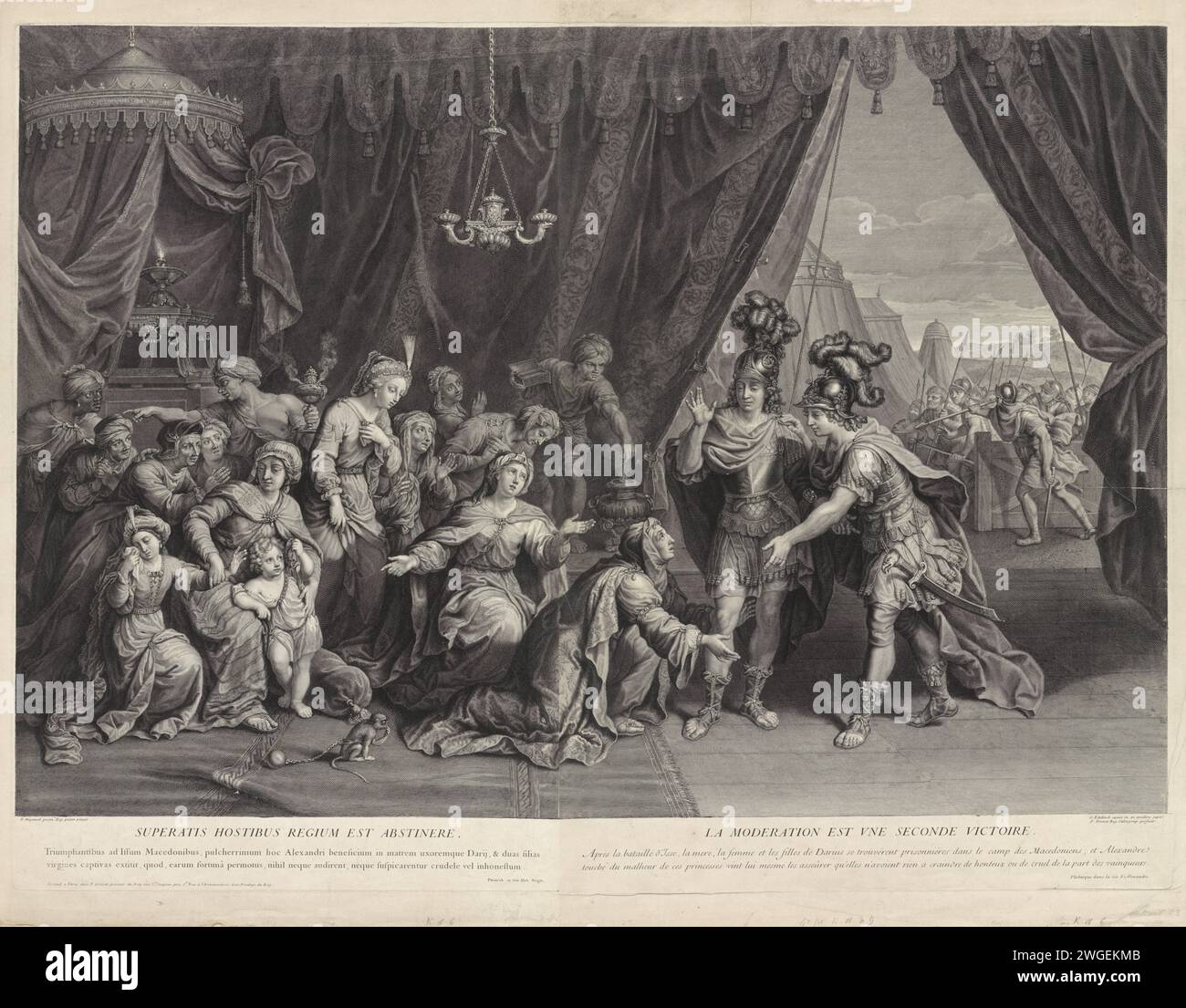 Alexander the Great with the Van Darius family, Gerard Edelinck, After ...