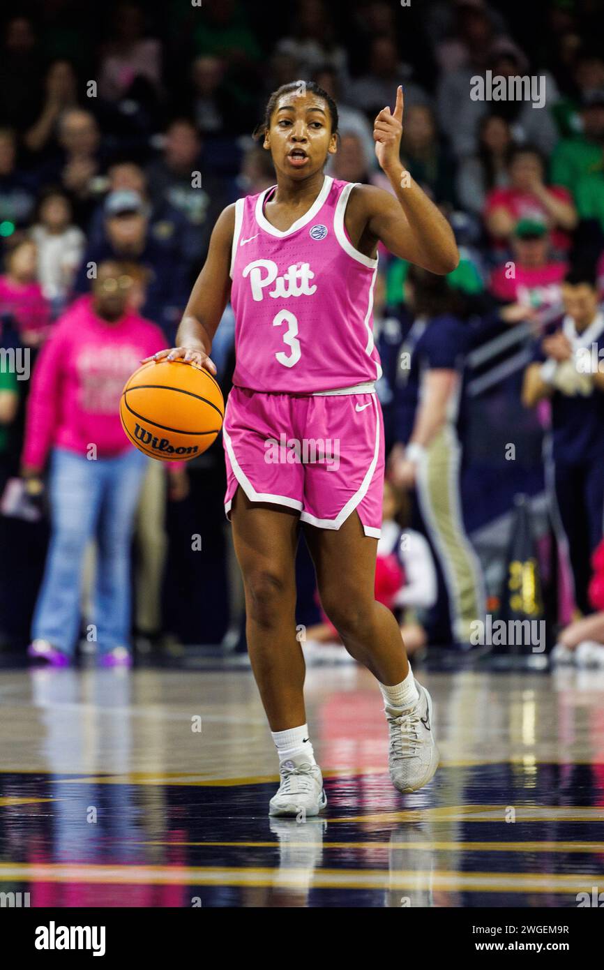 South Bend, Indiana, USA. 04th Feb, 2024. Pittsburgh guard Jasmine ...
