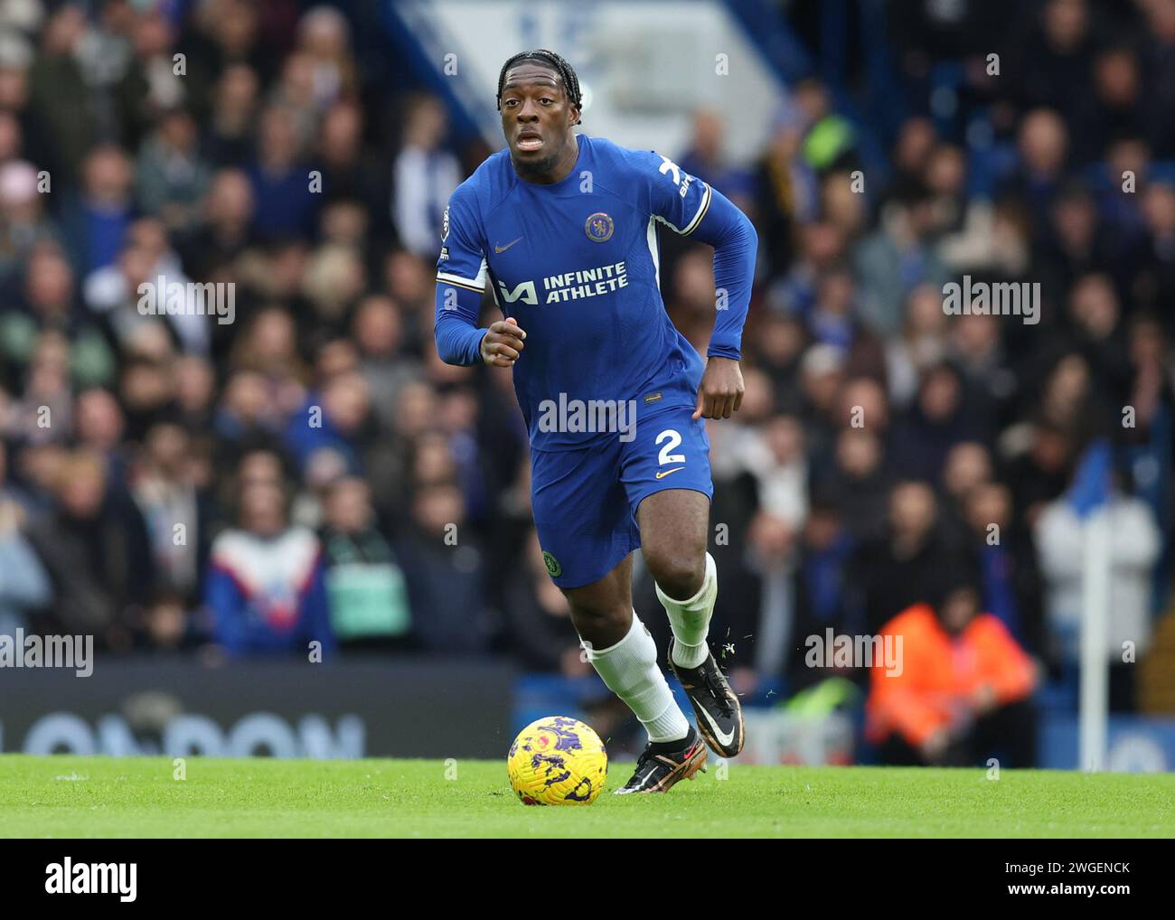 London, UK. 4th Feb, 2024. Axel Disasi of Chelsea during the Premier ...