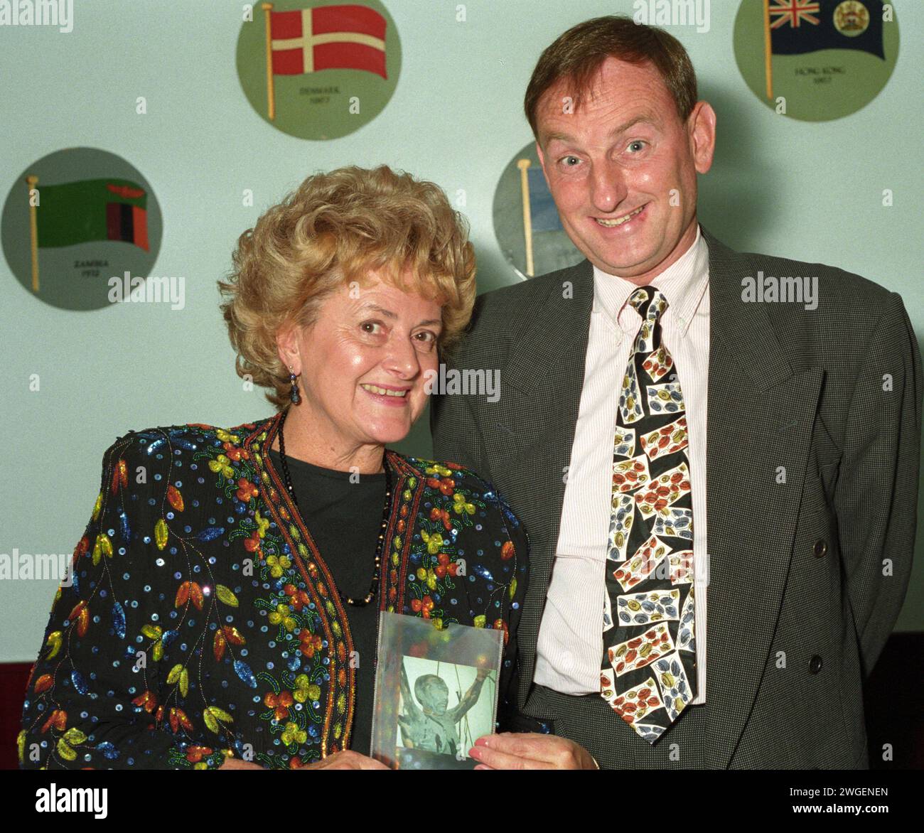 Former brothel madam Cynthia Payne (left) at a function in Flitwick ...
