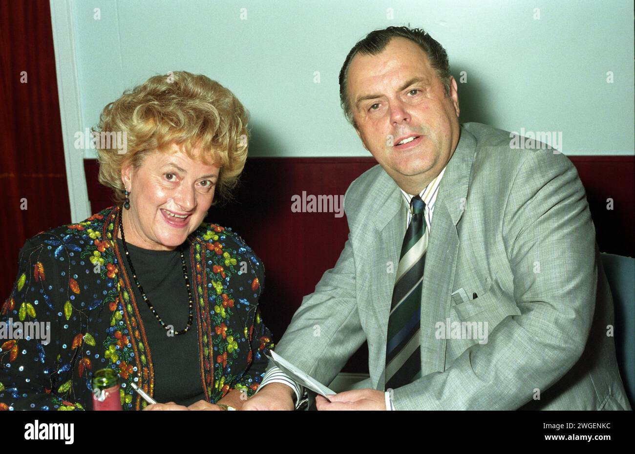 Former brothel madam Cynthia Payne (left) at a function in Flitwick ...