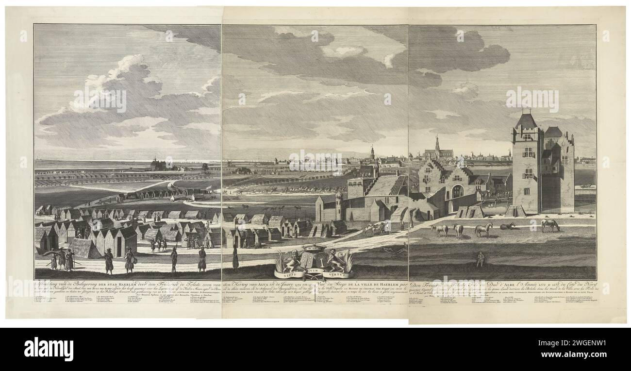 Siege of Haarlem, 1572-1573, 1742 - 1779 print Siege of the city of ...
