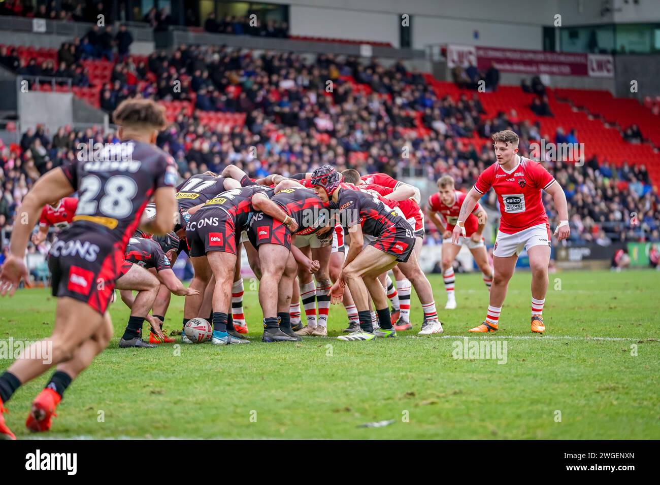 Rugby league scrum hi-res stock photography and images - Alamy