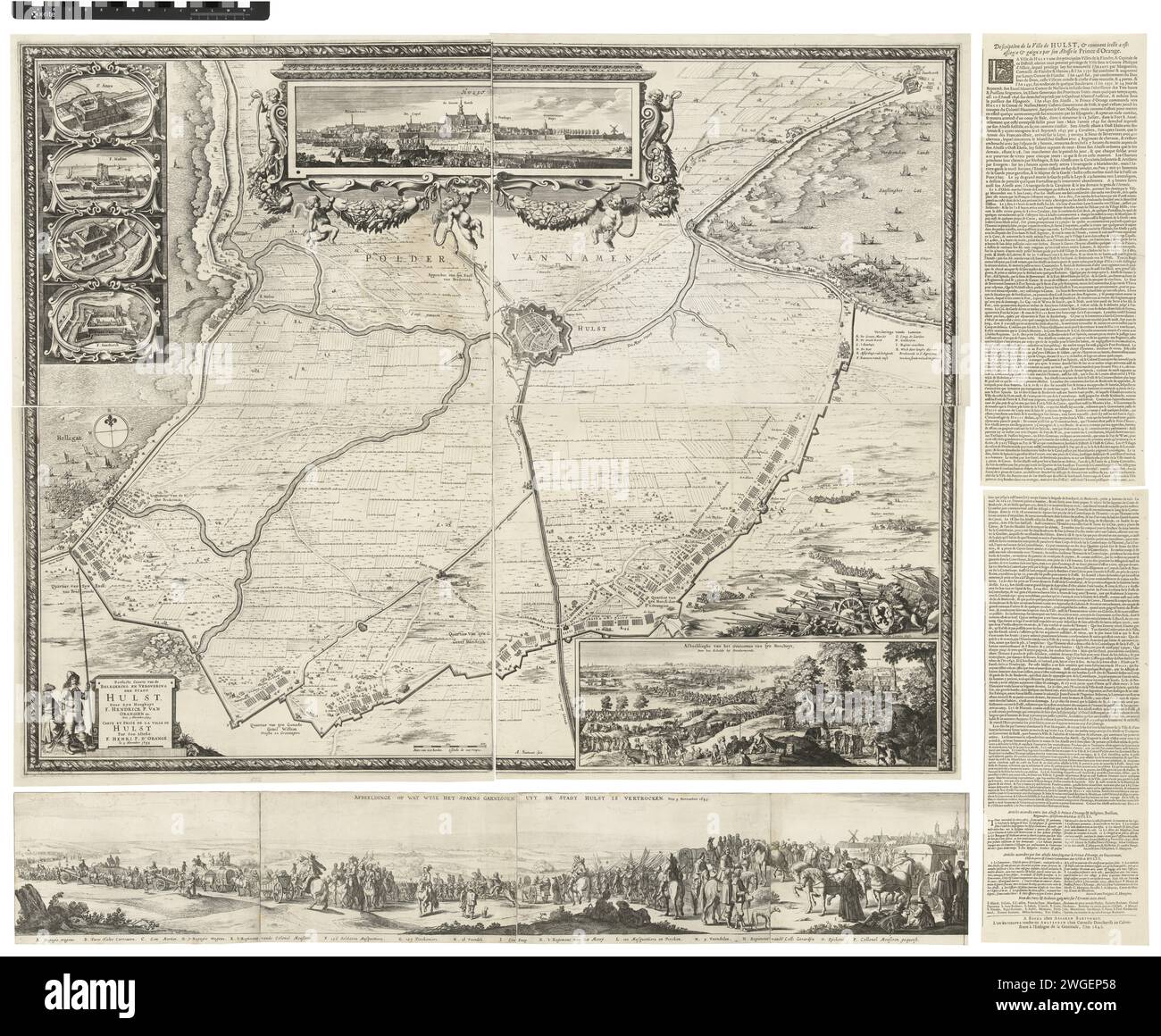 Siege and conquest of Hulst by Frederik Hendrik, 1645, 1646 print Siege ...