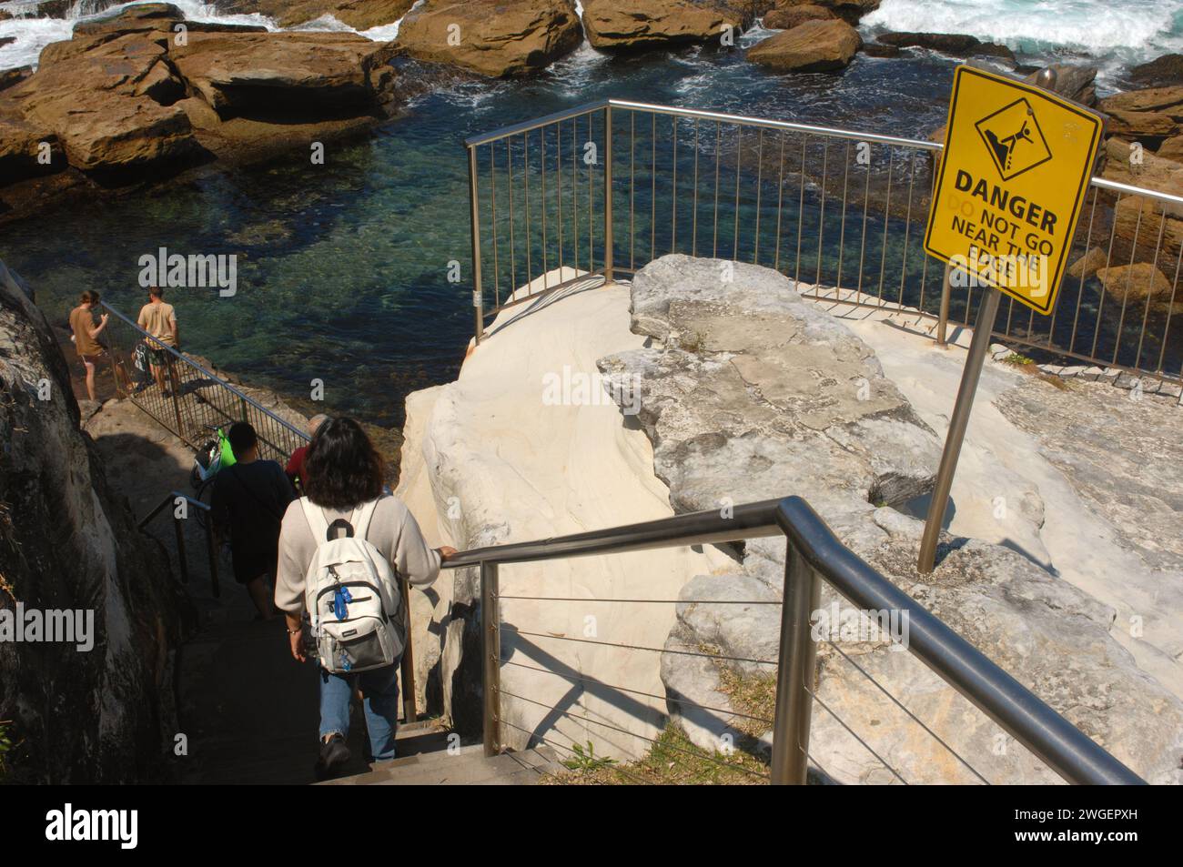 Danger Sign, Giles Baths, Sydney, NSW, Australia Stock Photo - Alamy