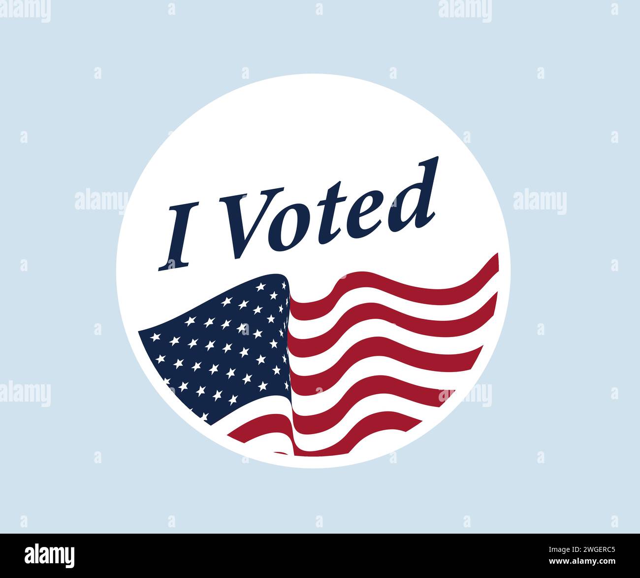I voted sticker with us american flag. Voting sticker with I voted ...