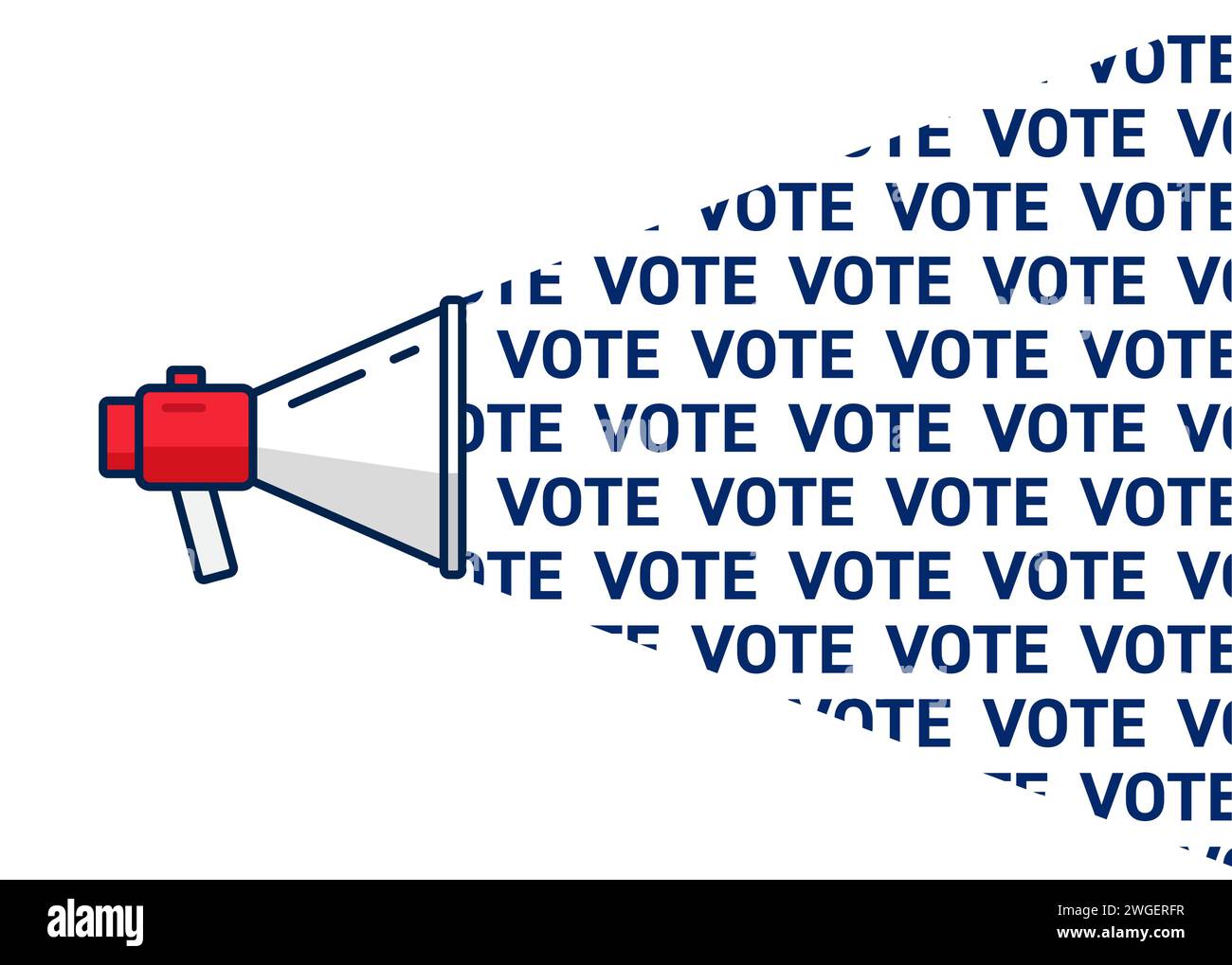 American presidential elections campaign illustration. Loudspeaker with ...