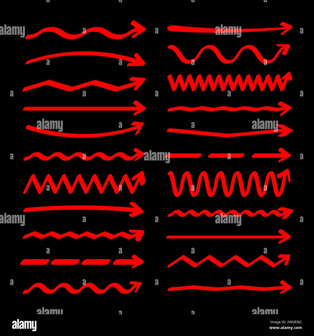 Handwritten black text and red arrow Stock Vector Images - Alamy