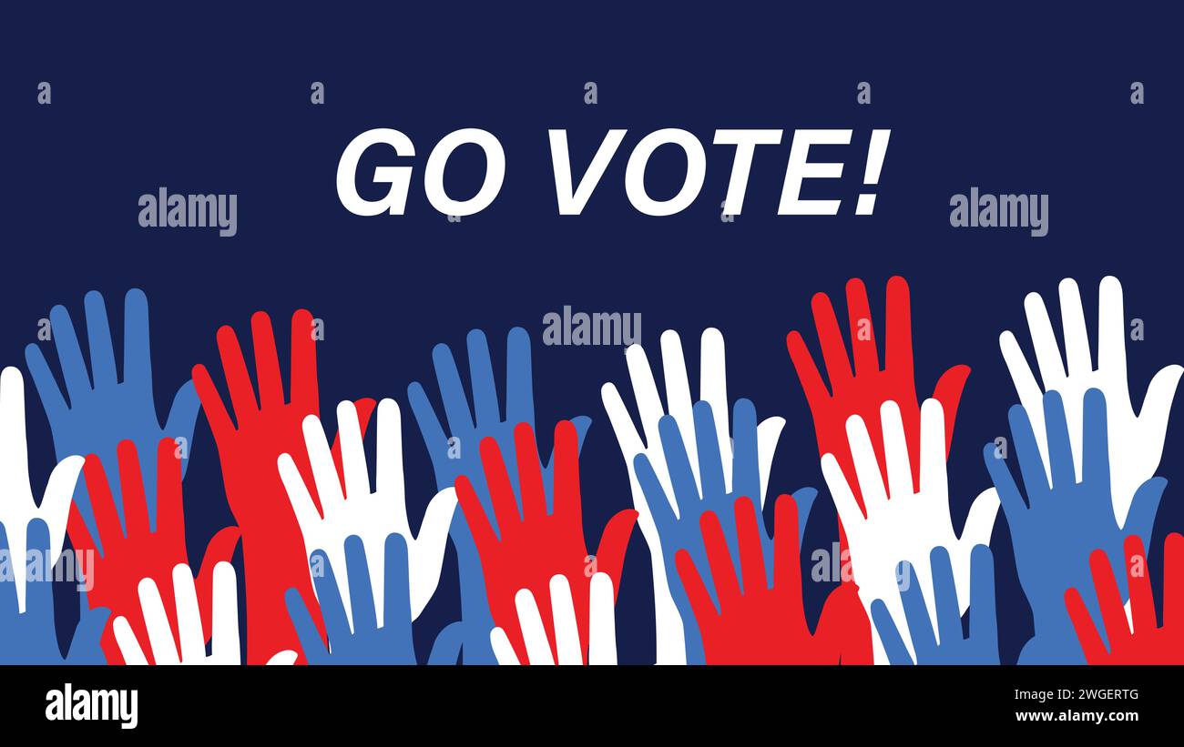 US elections banner. Vote campaign illustration Stock Vector Image ...