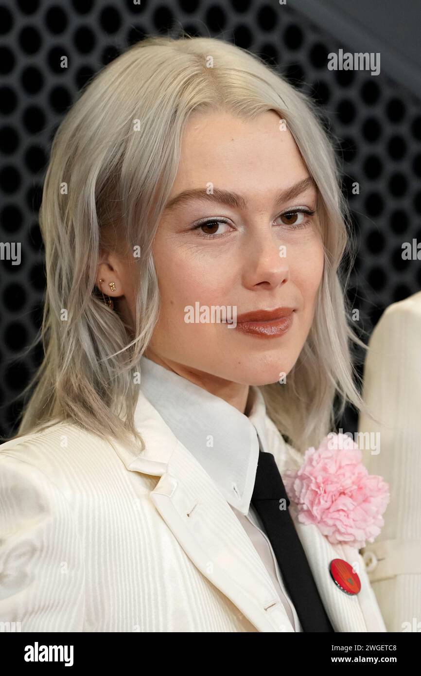 Phoebe Bridgers of boygenius arrives at the 66th annual Grammy Awards ...