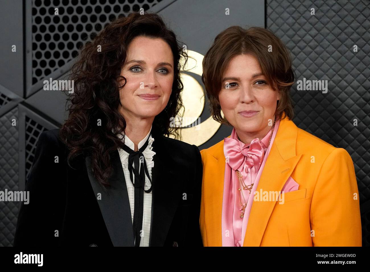 Catherine Shepherd, left, and Brandi Carlile arrive at the 66th annual ...